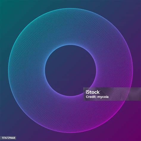 원형 와이어프레임은 로고 요소 또는 프레임으로 표시됩니다 디지털 추상 배경 포스터 원 라인 효과 3차원 형태에 대한 스톡 벡터 아트 및 기타 이미지 Istock
