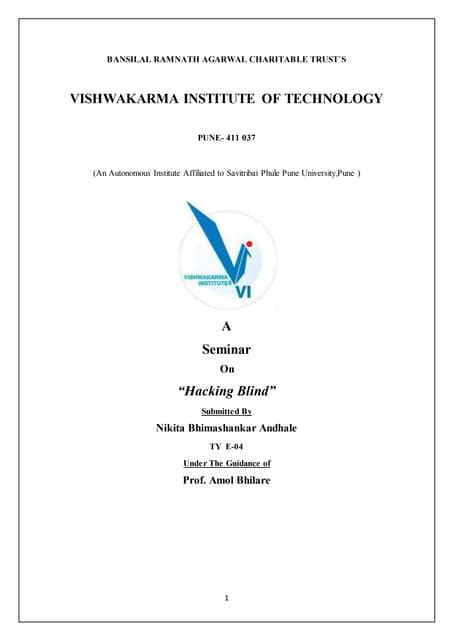 Report On Hacking Blind Pdf