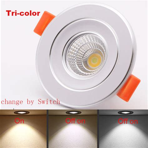Led Recessed Pin Light Cob Tri Color Downlight Embeded Ceiling Lamp 3 Colors Lazada Ph