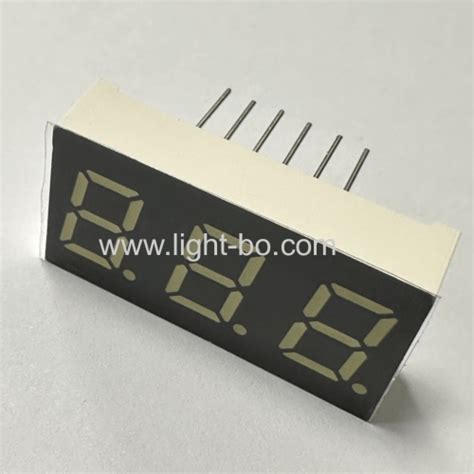 Ultra Bright White 3 Digit 10 16mm 7 Segment Led Display Common Anode For Temperature Indicator
