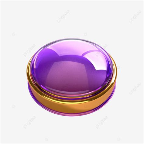 Shiny Button Purple And Gold Glossy Quality Special Badge Png