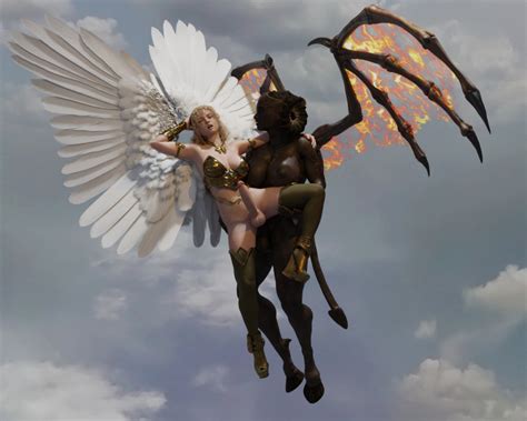 Rule 34 2futas 3d 3d Artwork Angel Angel Wings Blonde Hair Carrying Carrying Partner Closed