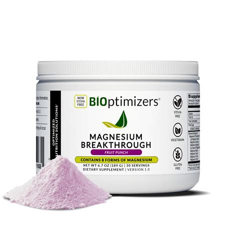 Bioptimizers Magnesium Breakthrough Drink 8 Magnesium Forms Electro