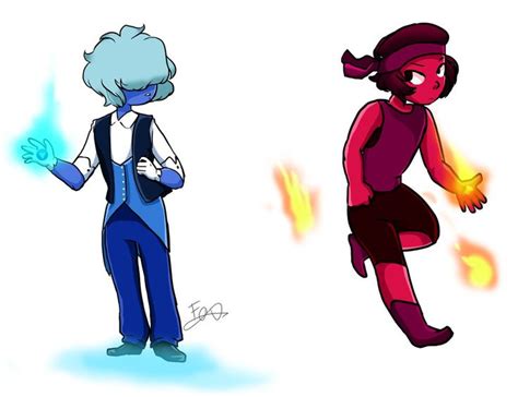 Ruby And Sapphire With Short Hair Steven Universe Movie Steven Universe Genderbend Sapphire