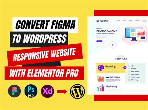 convert figma to wordpress responsive website with elementor pro upwork