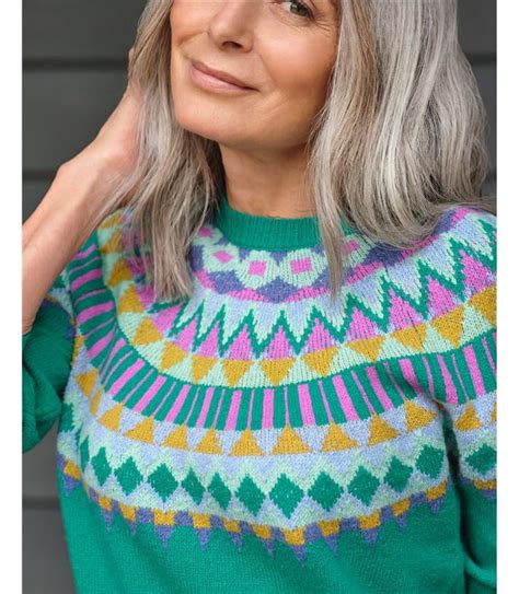 Multi Geo Pattern Jumper Woolovers Uk