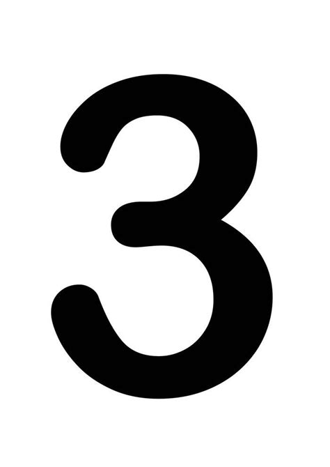 Número Três Para Imprimir