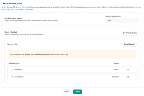 Access Point Arvanclouds Products Documents