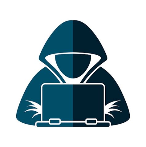Hacker Laptop Icon Simple Illustration Of Hacker Laptop Vector Icon For Web Design Isolated On