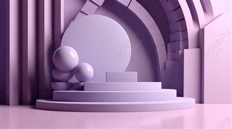 추상 보라색 기하학적 배경 플랫폼을 갖춘 생생한 3d 파스텔 연단 연단 배경 기하학적 배경 플랫 배경 이미지 Hd 연단 기하학적 플랫 배경 사진 무료 다운로드