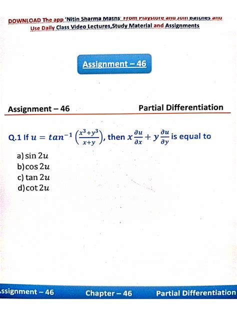 Partial Differentiation Pdf