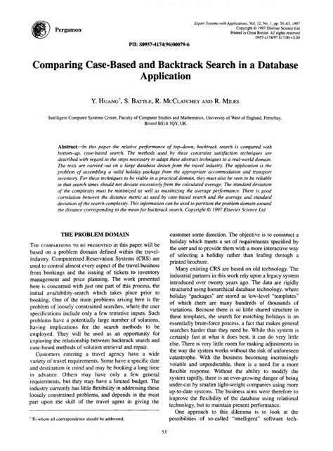 Pdf Comparing Case Based And Backtrack Search In A Database Application Dokumentips