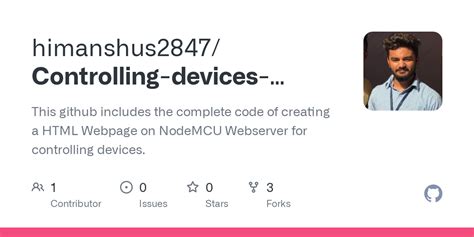 Github Himanshus2847controlling Devices From Html Webpage Using