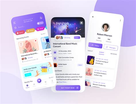 Event Booking App Ui Design Behance