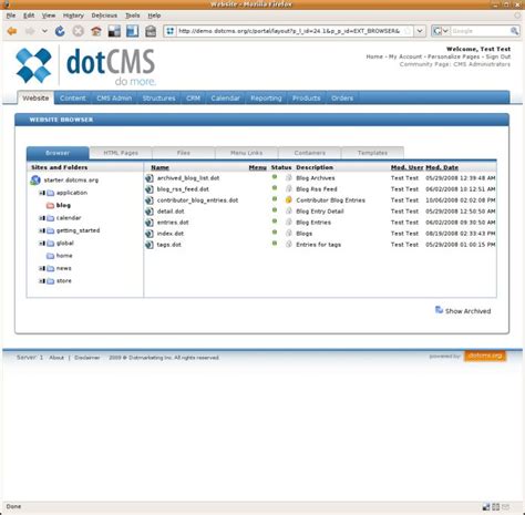 Dotcms Content Management System Linuxlinks