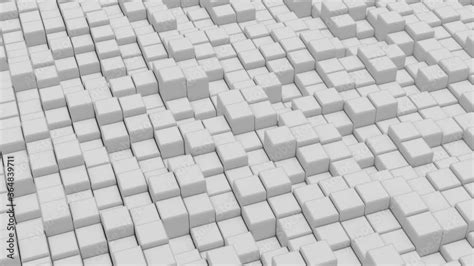 Abstract 3d Background Looped Animation Of Cubes Arrange Offset Dynamic Shape Wave Render
