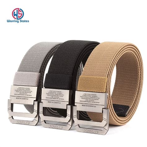 전술 탄성 짠 벨트 남자 군사 Swat 나일론 야외 전투 벨트 생존 비상 구조 허리 벨트 남자 더블 버클mens Belts