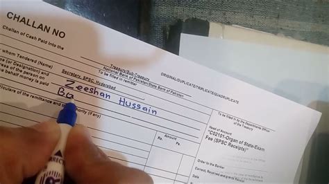 How To Fill Spsc Challan Sindh Public Service Commission Challan