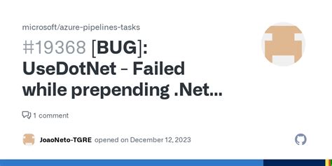 Bug Usedotnet Failed While Prepending Net Core Tool Path To Path Envrionment Variable