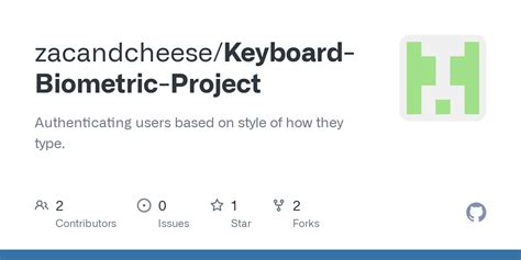 GitHub Zacandcheese Keyboard Biometric Project Authenticating Users Based On Style Of How