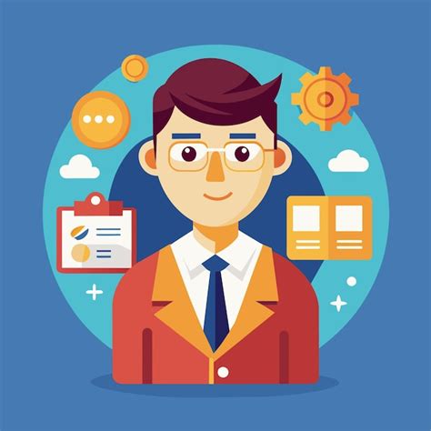 Premium Vector Flat Vector Illustration Of An Administrator