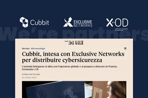 Alessandro Cillario On Linkedin Cubbit And Exclusive Networks Partner To Optimize Data