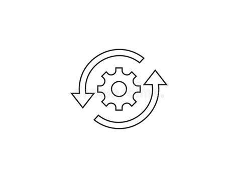 Workflow Automation Processing Icon Vector Illustration Flat Design