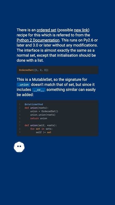Does Python Have An Ordered Set Shorts Youtube