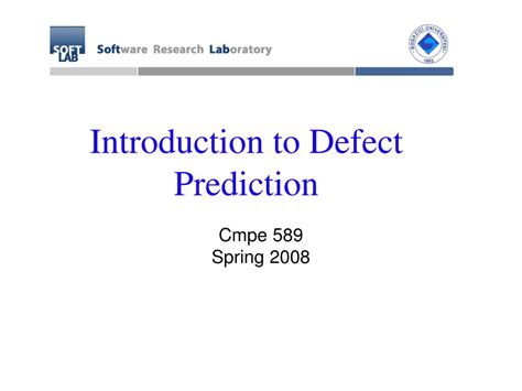 PPT Introduction To Defect Prediction PowerPoint Presentation Free Download ID