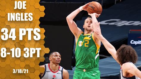 Joe Ingles Makes Jazz Franchise Record 8 3 Pointers Highlights Nba On Espn Youtube