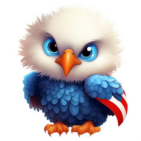 Premium Photo Cute Eagle Character Wearing Uncle Sam Clothes