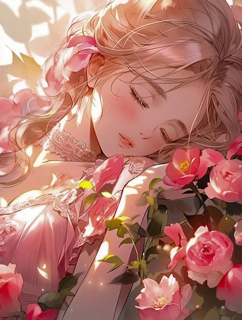 Premium Ai Image The Beautiful Flower Girl Anime