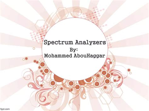 Spectrum Analyzer Pptx