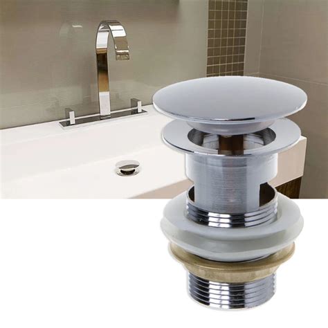 Bathroom Sink Drain Stopper Sink Tap Push Button Pop Up Waste Plug Slotted Drain In Drains From