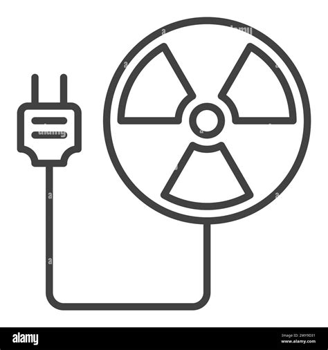 Radiation With Plug Vector Radiation Warning Concept Linear Icon Or Symbol Stock Vector Image