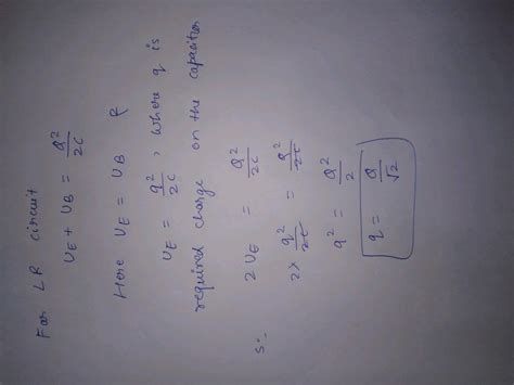 In An Oscillating Lc Circuit Maximum Charge On The Capacitor Is Q The Charge On This Capacitor