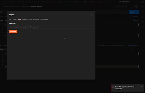 Import Json File But Got Error While Importing Format Not Recognized