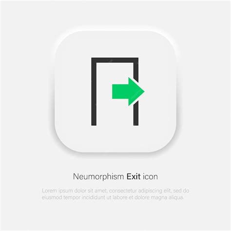 Premium Vector The Exit Icon Logout And Output Outlet Symbol