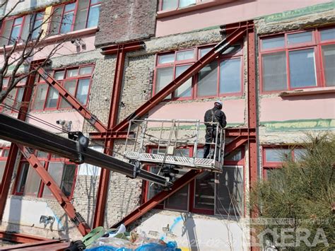 수원시 율전초등학교 내진보강및외벽개선공사 02 19 외부벽체 H빔구간 H빔 구조 설치작업 정직을 짓는 세라하우징