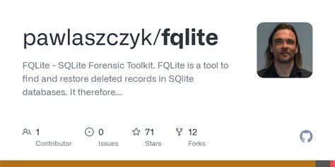 github pawlaszczyk fqlite fqlite sqlite forensic toolkit fqlite is a tool to find and