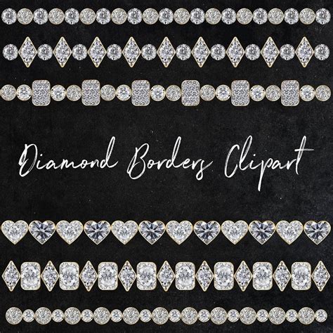 Diamond Borders Clipart Sparkle Diamonds Wedding Invitations