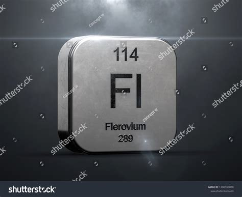 Flerovium Element 114 Periodic Table Series Stock Illustration