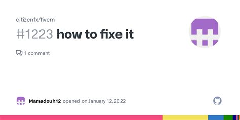 How To Fixe It Issue Citizenfx Fivem GitHub
