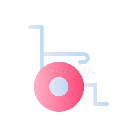 Wheelchair Flat Gradient Two Color Ui Icon Stock Vector Illustration