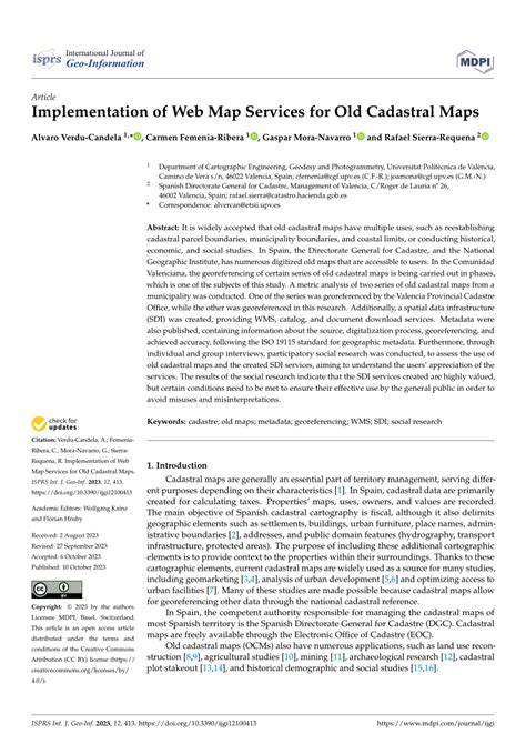 Pdf Implementation Of Web Map Services For Old Cadastral Maps