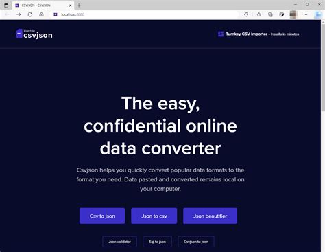 Github Rroossssoocsvjson App Docker Online Conversion And Formatting Tools For Json Csv And