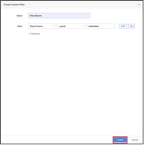 Define Custom Filters Zoho Creator Help