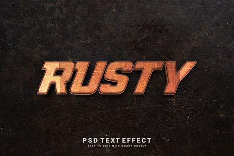 Premium Psd Rusty Text Effect