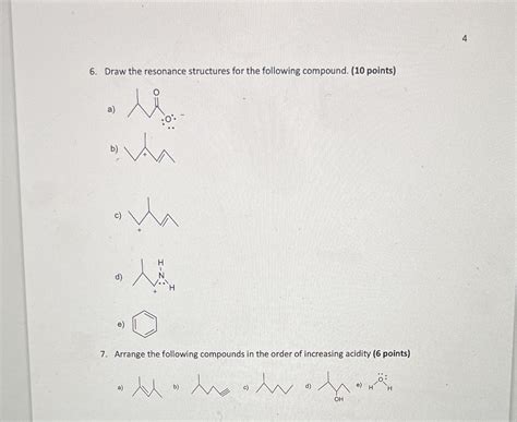 [solved] 4 6 Draw The Resonance Structures For The Following Compound 10 Course Hero