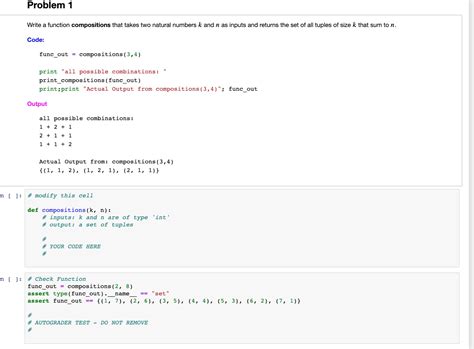 solved problem 1 write a function compositions that takes